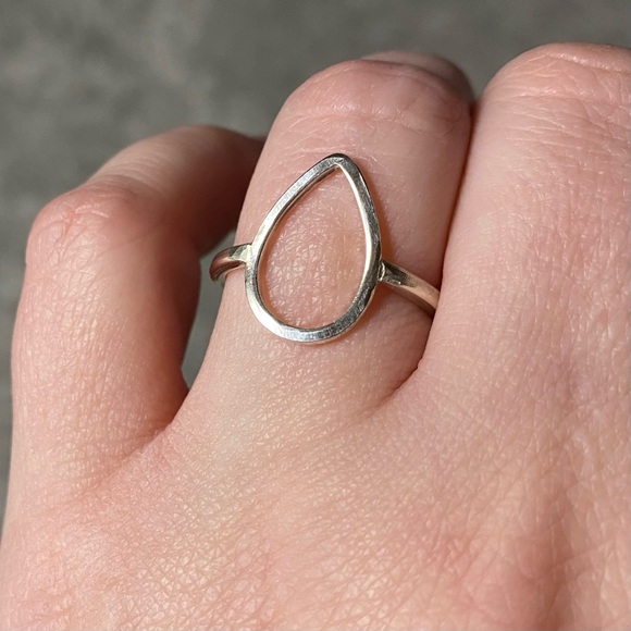 Handmade | Jewelry | Minimalist Sterling Silver Tear Drop Ring Size 8 ...